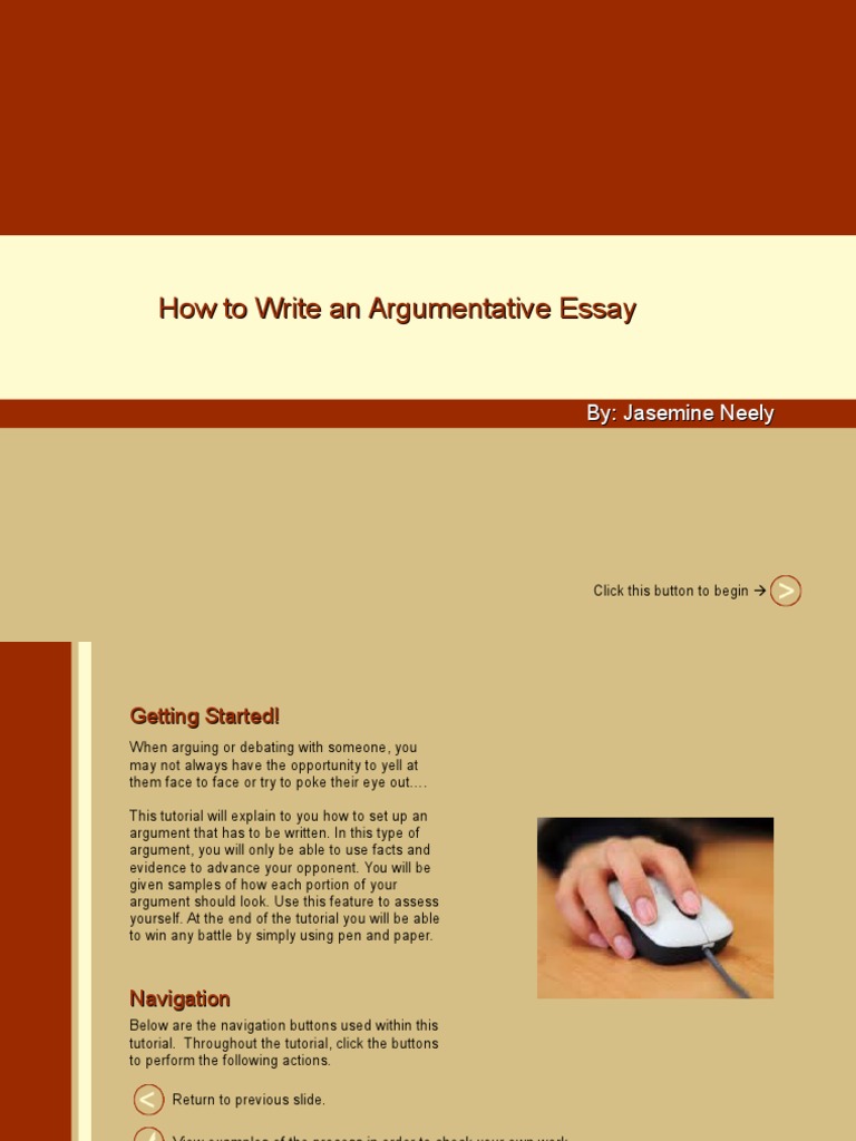 How To Write An Argumentative Essay Tutorial | PDF | Argument | Advertising