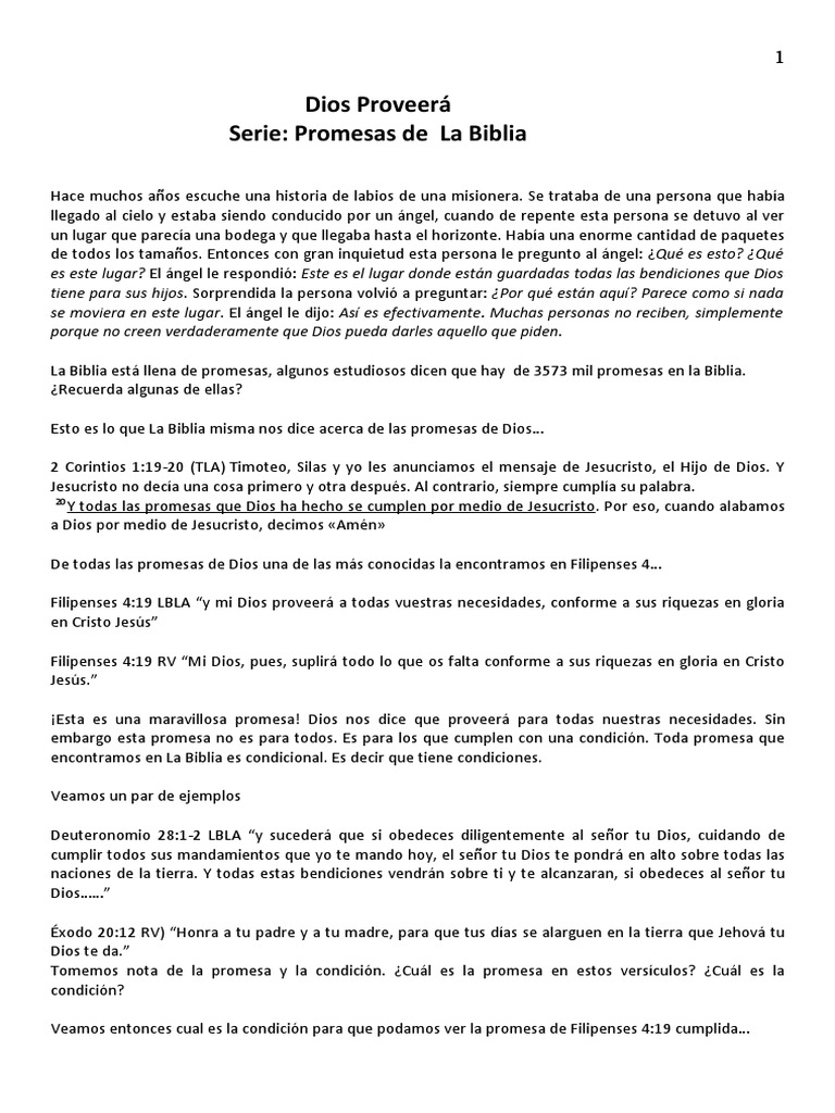 Dios Proveera | PDF | Cristo (título) | Epístola a los filipenses