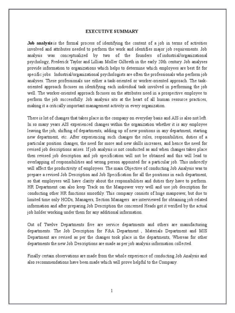 Job Structure of AIS Glass | Download Free PDF | Human Resource ...