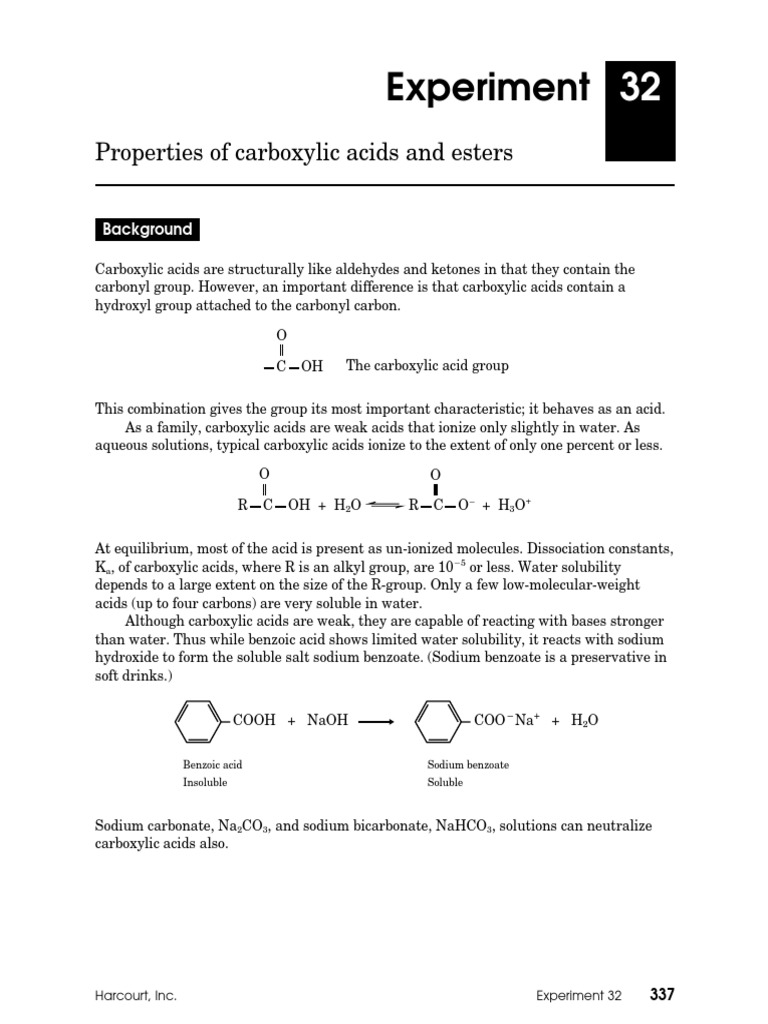Esterification Reactions | PDF | Ester | Carboxylic Acid