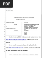 Sample Ex-Parte Motion For California | PDF | Ex Parte | Legal Disputes