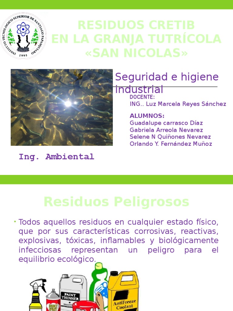 Residuos Cretib | Descargar gratis PDF | Toxicidad | Material explosivo