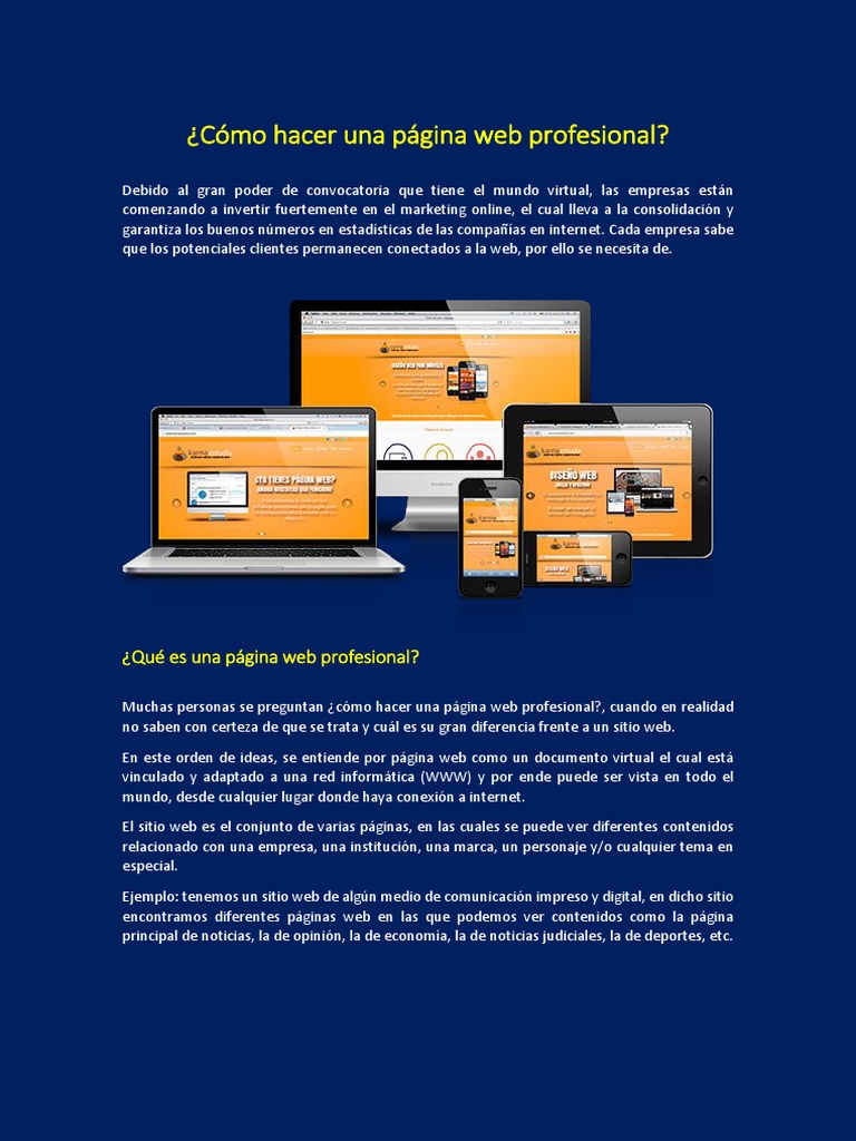 Cómo Hacer Una Página Web Profesional | PDF | Adobe Systems | Red mundial