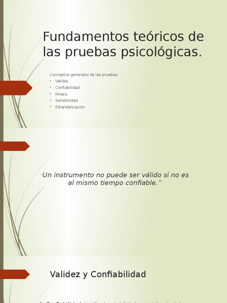 Fundamentos Teóricos de Las Pruebas Psicológicas | PDF | Validez ... Fundamentos Teóricos de Las Pruebas Psicológicas | PDF | Validez ...