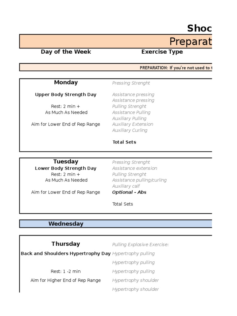 Shockingfit Com Advanced Strength Hypetrophy 12 Weeks Workout Routine ...