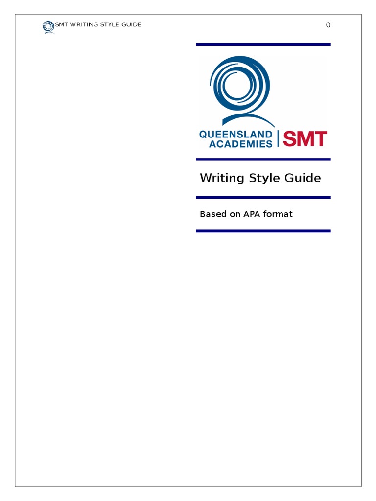 QASMT Writing Style Guide APA | PDF | Citation | Litre