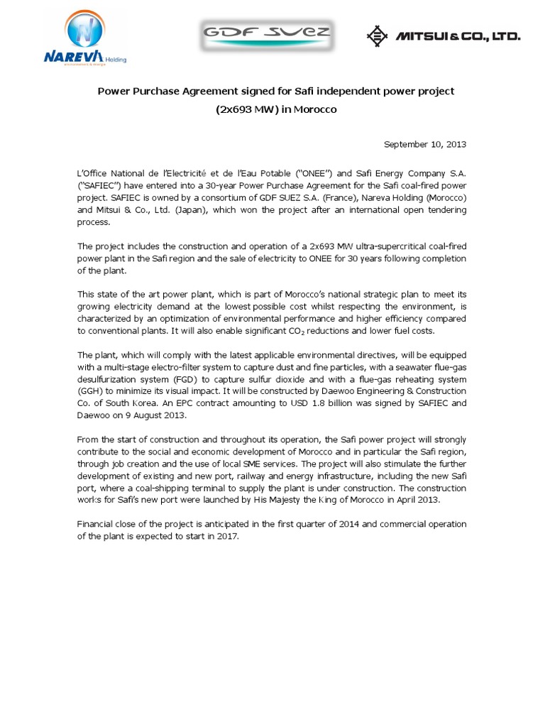 CP GDF Suez Onee Safiec Va | PDF | Wind Farm | Physical Universe