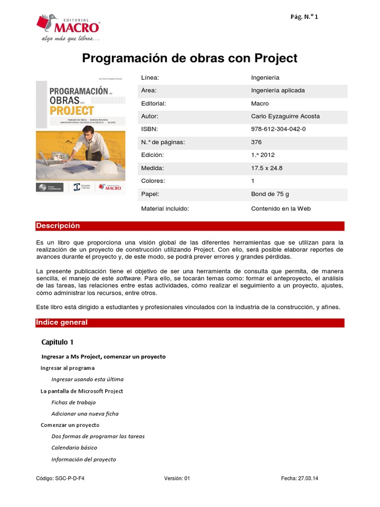 Programación de Obras Con Project | Descargar gratis PDF | Programación ...