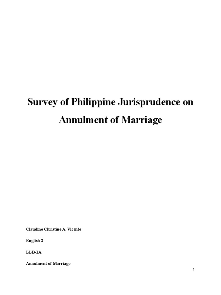 Annulment Of Marriage Pdf Annulment Social Conventions