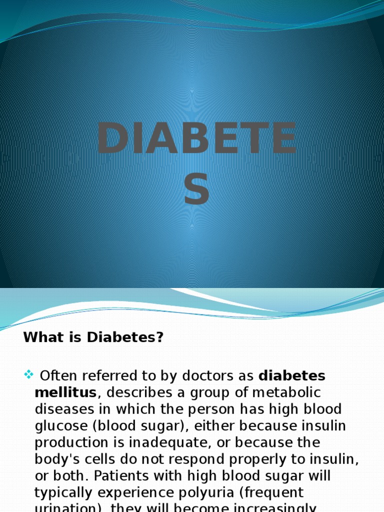 Overview of Diabetes Types and Management | PDF | Diabetes Mellitus ...