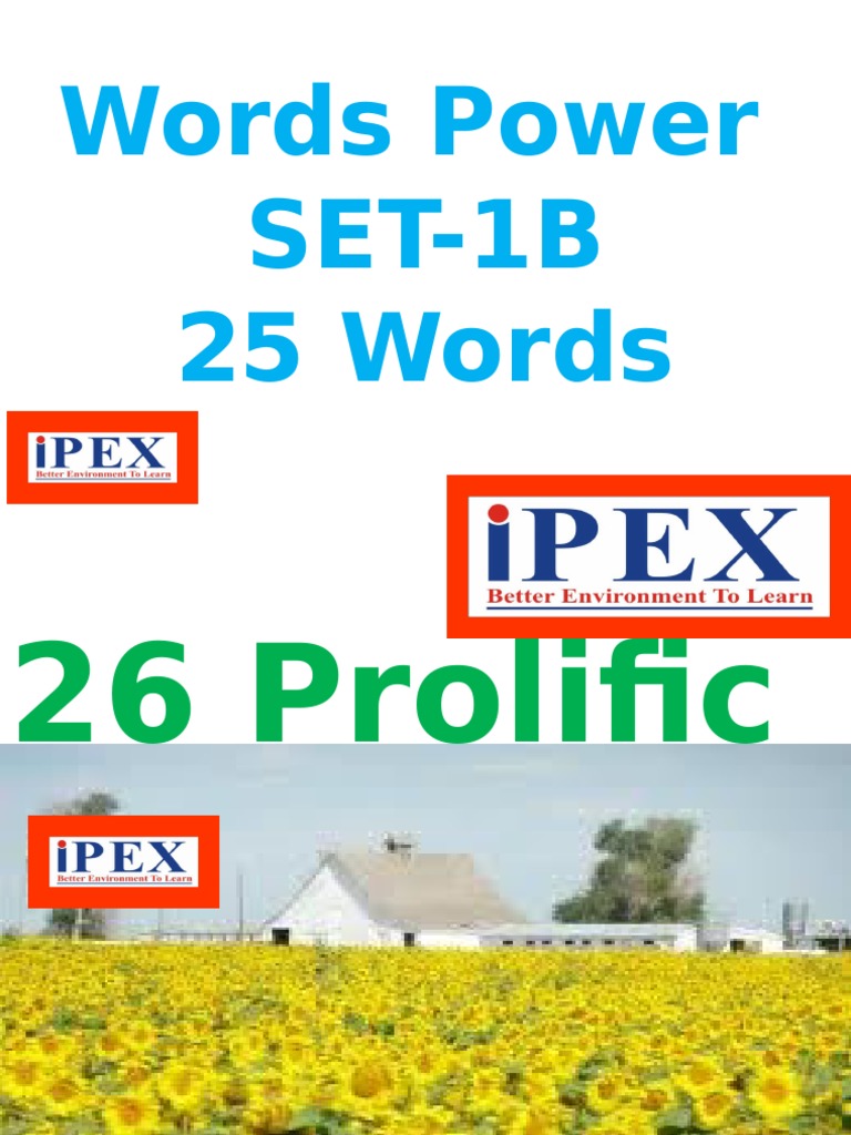 Words Power SET-1B 25 Words | Download Free PDF | Leisure