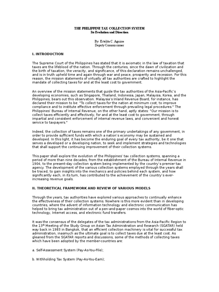 Philippine Tax Collection Overview | PDF | Withholding Tax | Income Tax