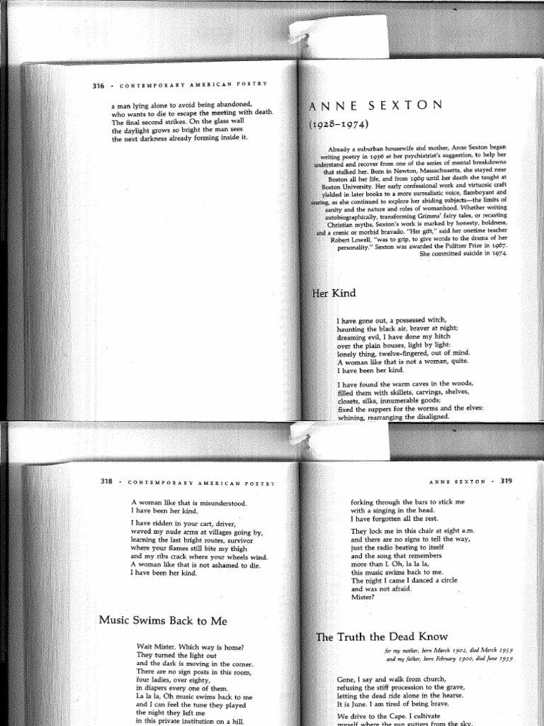Anne Sexton's Poetry (Contemporary American Poetry) | PDF