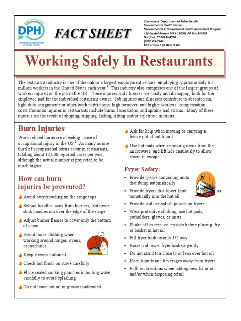Working Safely in Restaurants: Burn Injuries | PDF | Wellness | Lifestyle