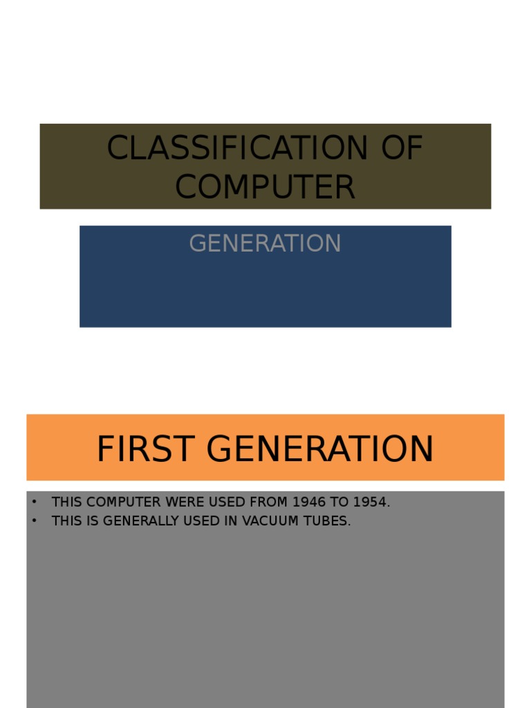 Computer Generations Overview | PDF
