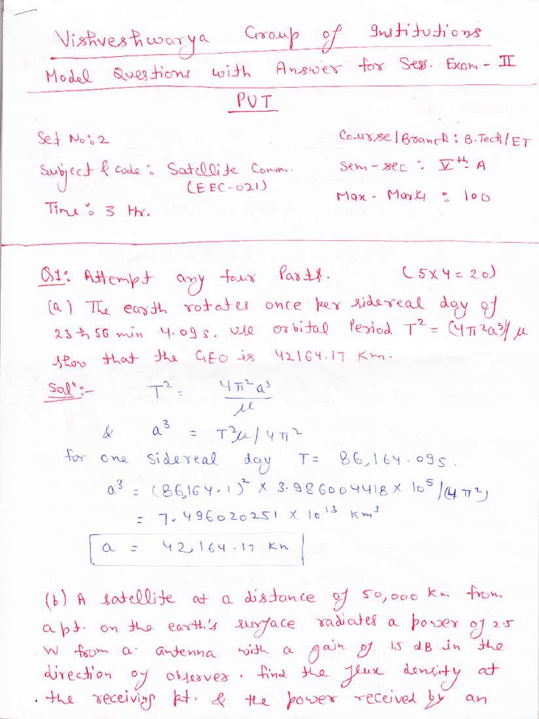 Satellite MODEL PAPER | PDF | Teaching Methods & Materials | Science & Mathematics