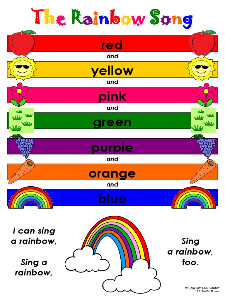 Red Yellow Pink Green Purple Orange Blue: I Can Sing A Rainbow, Sing A ...