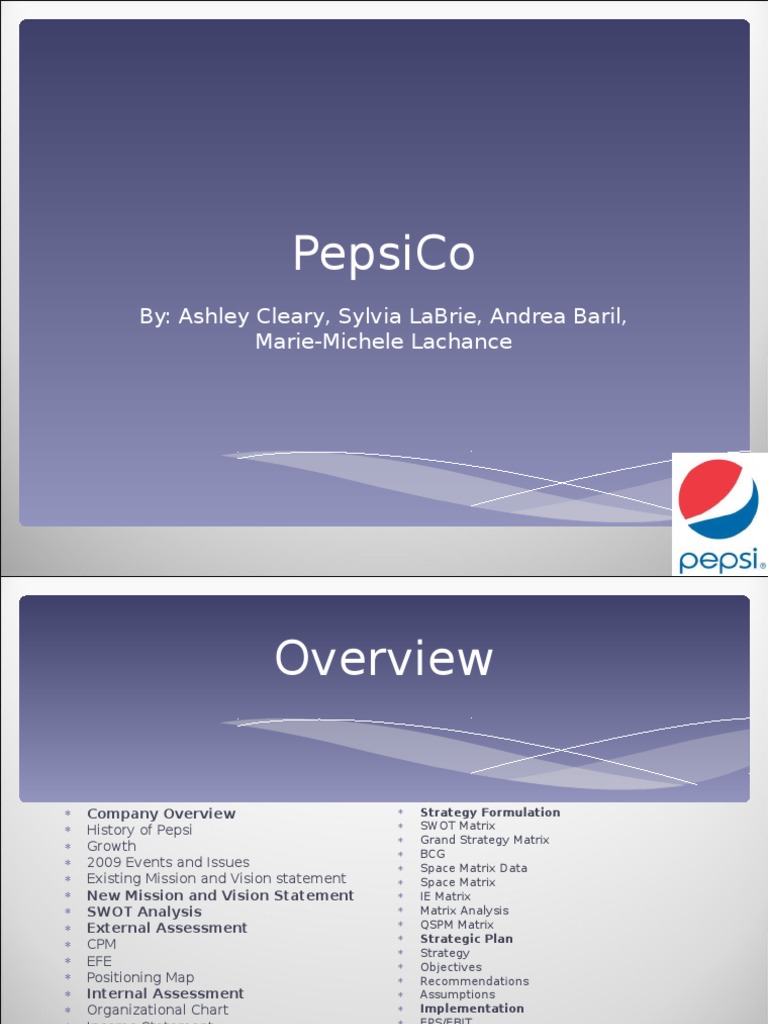 PepsiCo.ppt | Pepsi Co | Business