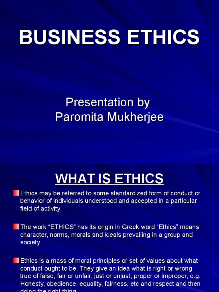 Business Ethics Fundamentals | PDF | Business Ethics | Value (Ethics)