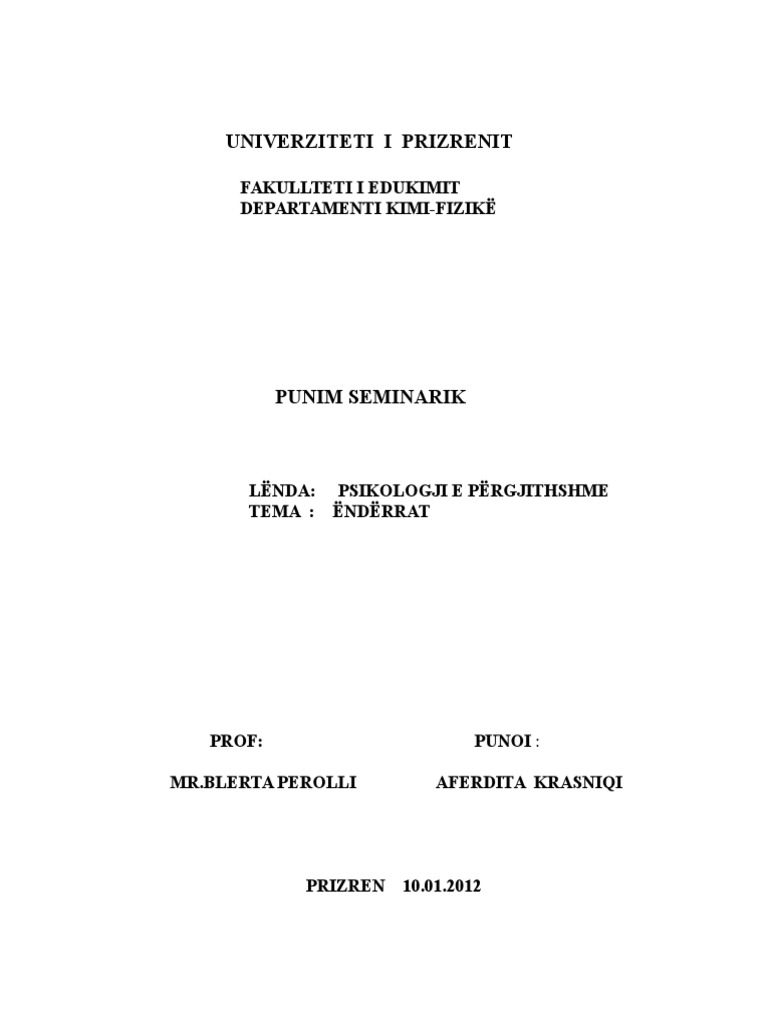 Univerziteti I Prizrenit | PDF