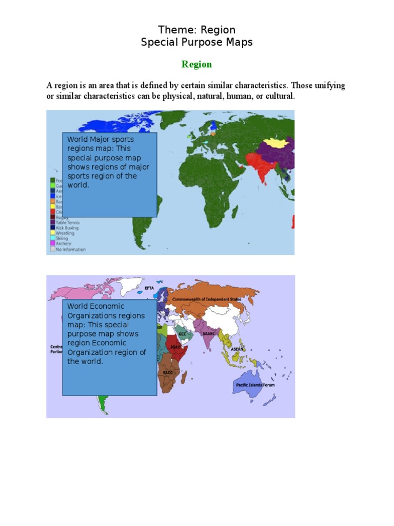Special Purpose Maps by Region | PDF | Travel
