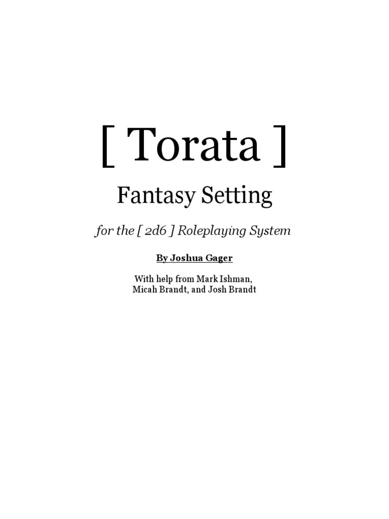 Fantasy Setting for the 2d6 Roleplaying System | PDF | Dwarf (Middle ...