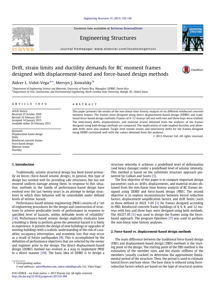 Fbd Vs Dbd Pdf Deformation Engineering Deformation Mechanics