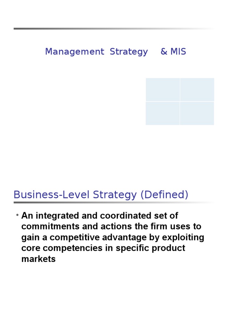 strategic mis | Competitive Advantage | Strategic Management