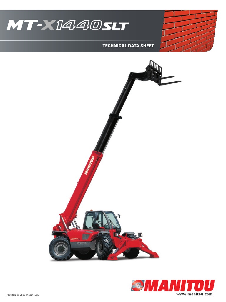 Manitou MT-X 1440 SLT (EN) | PDF | Automobile Layouts | Car