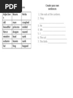 The Five Sentence Structures (SV, SVC, SVO, SVOO, SVOC) | PDF | English ...