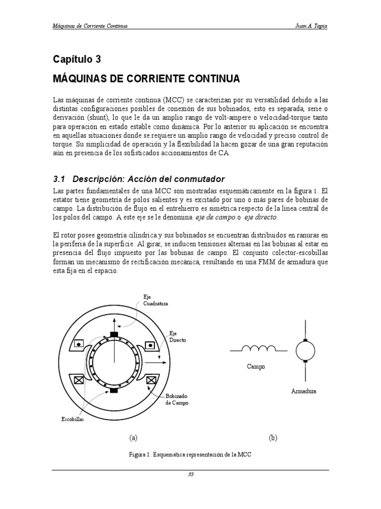 CAP 3 - Maquinas de Corriente Continua | PDF | Corriente eléctrica | Inductor