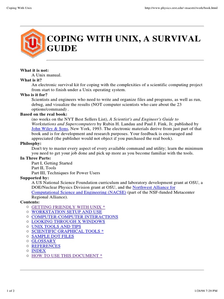 Coping With Unix | PDF | Directory (Computing) | Computer File