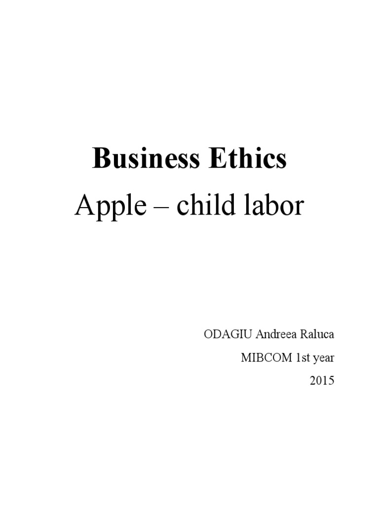 An Examination of Unethical Labor Practices in Apple's Supply Chain ...
