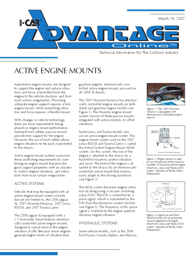 Active Engine Mounts | PDF | Lexus | Engines