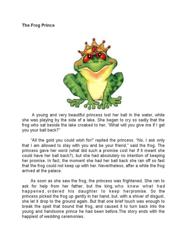 The Frog Prince Story With Pictures The Frog Prince" | Once Upon A