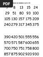 Cuadro de Numeros Del 100 Al 199 | PDF