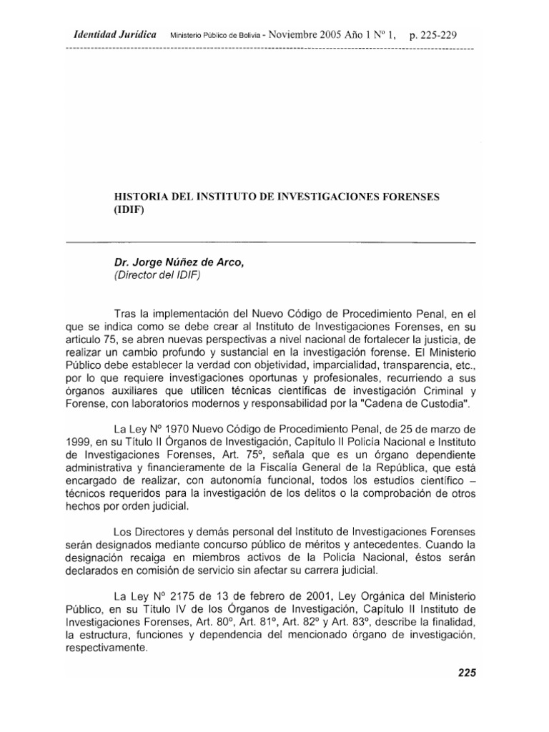 Historia Del IDIF | PDF