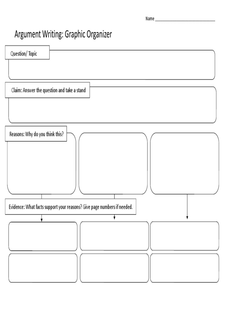 Argument Writing Graphic Organizer | PDF | Career & Growth | Language ...