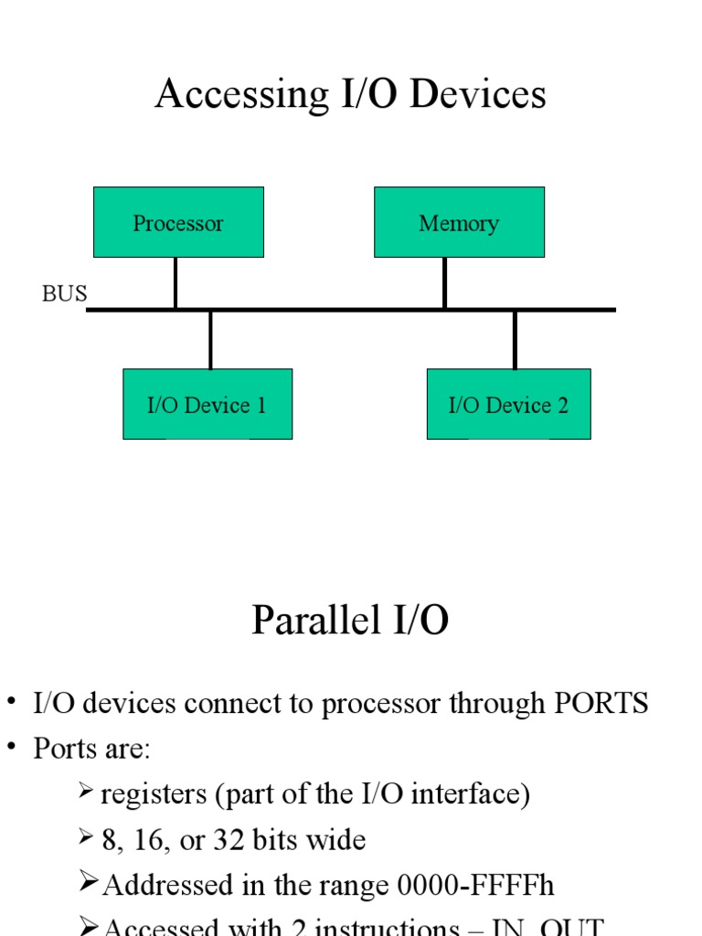 Accessing I/O Devices: Processor Memory BUS | PDF | Input/Output | Central Processing Unit