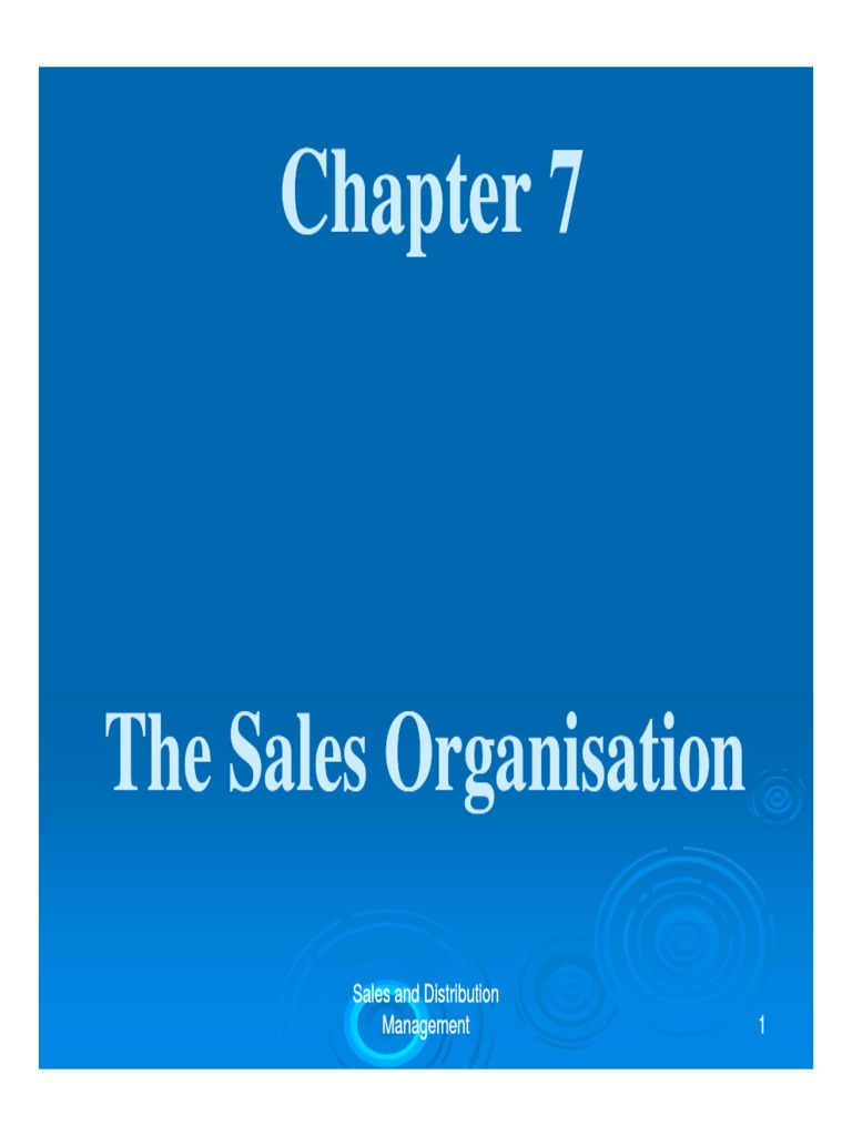 Organisation Structure | PDF | Sales | Distribution (Business)