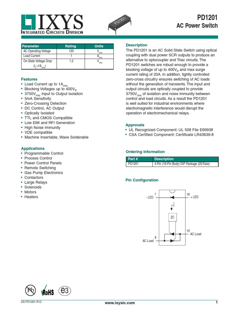 PD1201 Demultilexer | PDF | Relay | Electromagnetic Interference