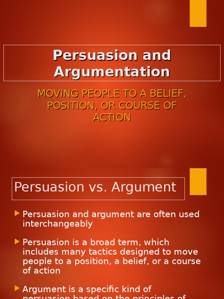 An Introduction to Persuasion and Argument | Argument | Persuasion