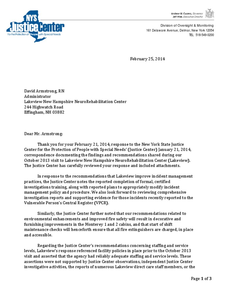 Lakeview NeuroRehab Center Oversight Review | PDF | Government | Social ...