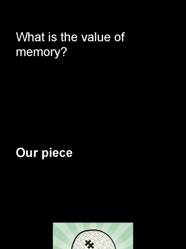 Understanding the Value of Memory | PDF