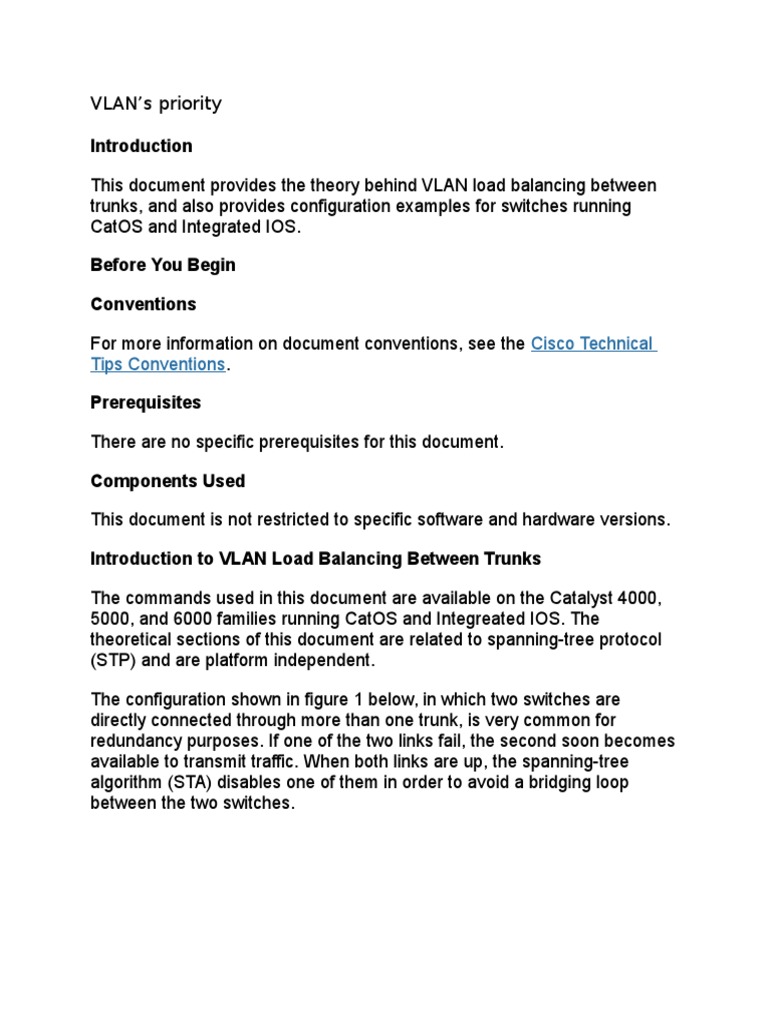 Vlan's Priority | PDF | Telecommunications | Computer Data