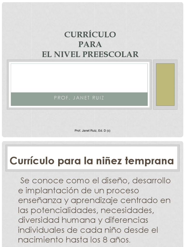 Curriculo Preescolar | PDF