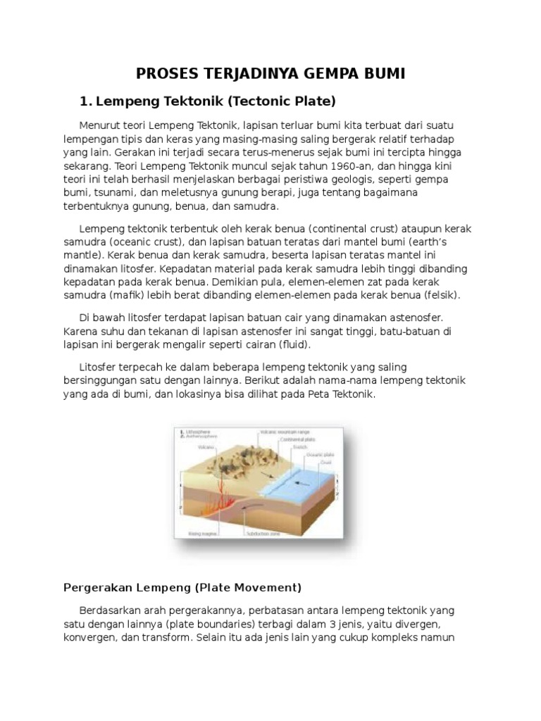 Proses Terjadinya Gempa Bumi | PDF | Sains & Matematika