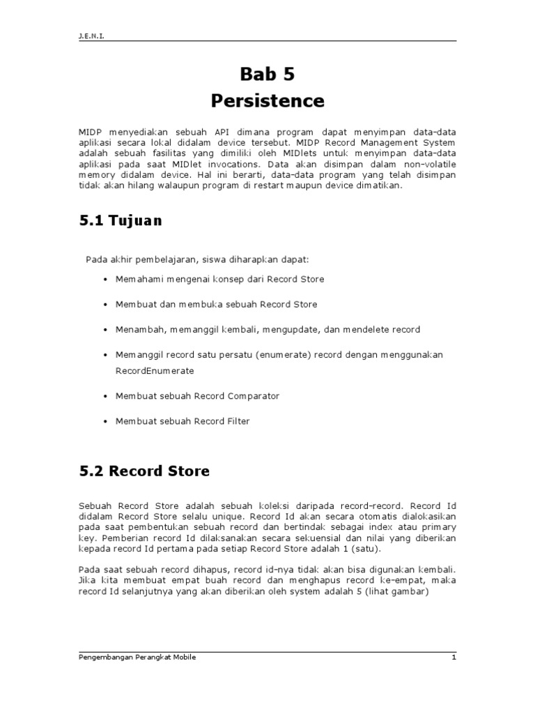 Jeni Mobile Programming (Java) - Modul5 | PDF