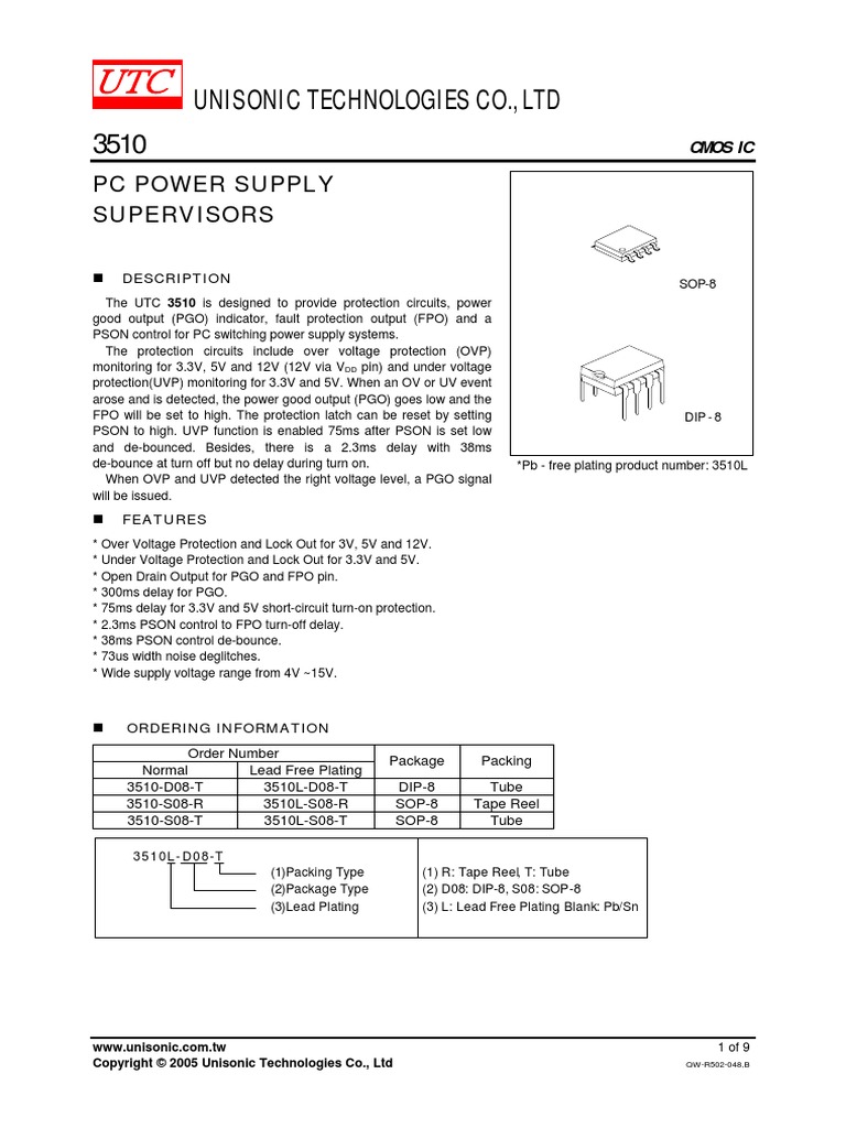 Data Sheet | PDF | Cmos | Power Supply
