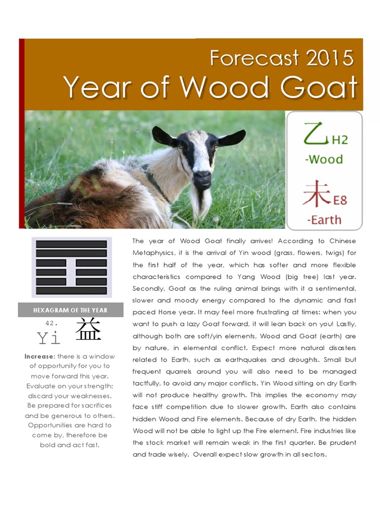 Year of Goat Forecast 2015 | PDF | Wood | Yin And Yang